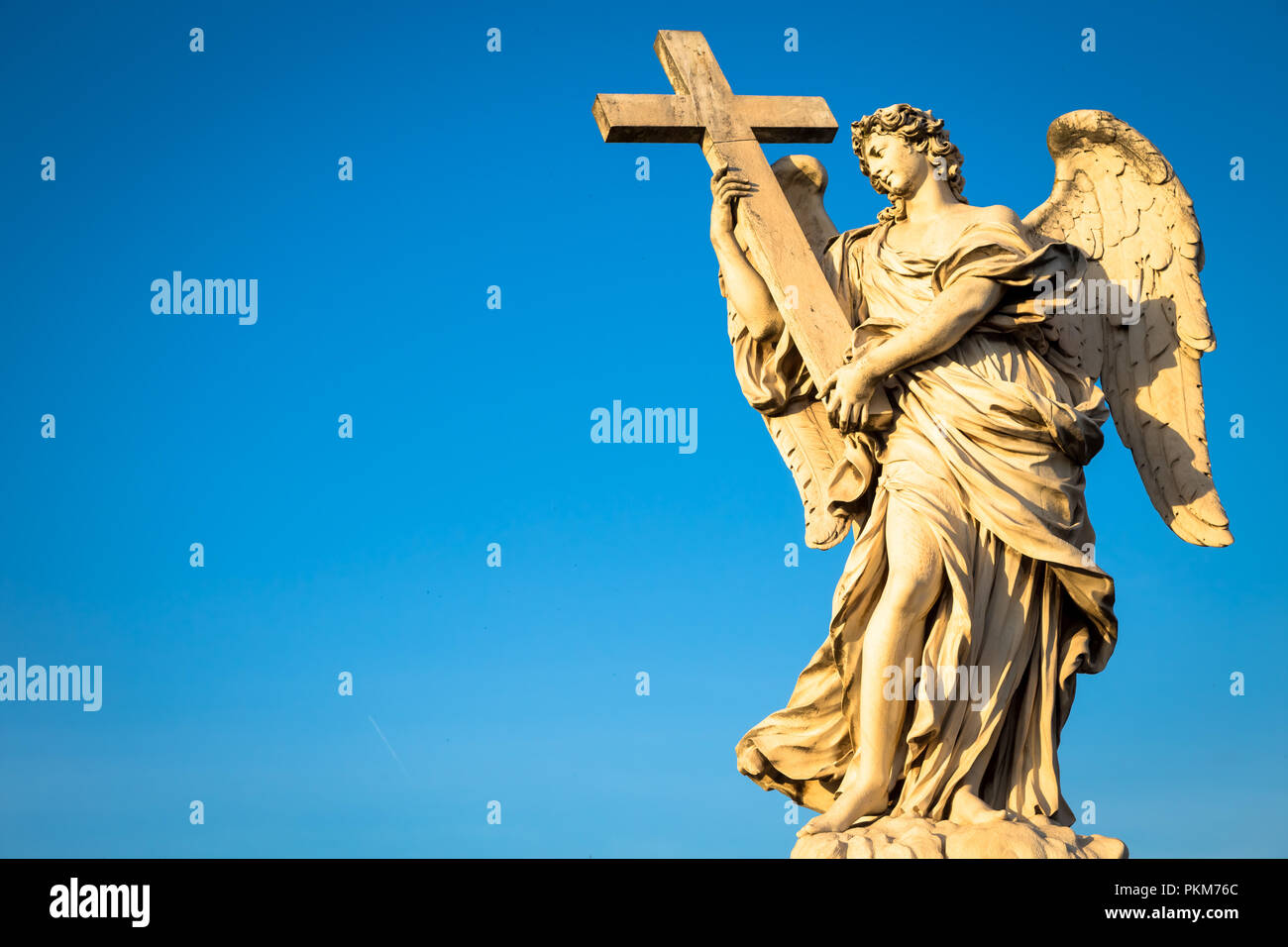 Blue gothic angel statue praying hi-res stock photography and images ...
