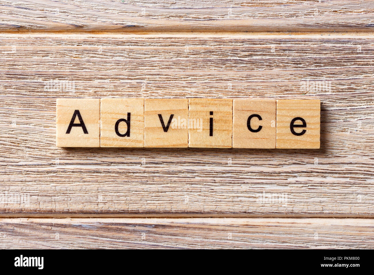 Advice word written on wood block. Advice text on table, concept Stock ...