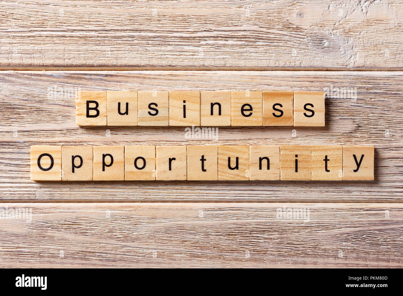 Business opportunity word written on wood block. Business opportunity ...