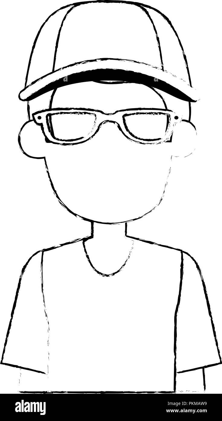 young man with cap character Stock Vector Image & Art - Alamy