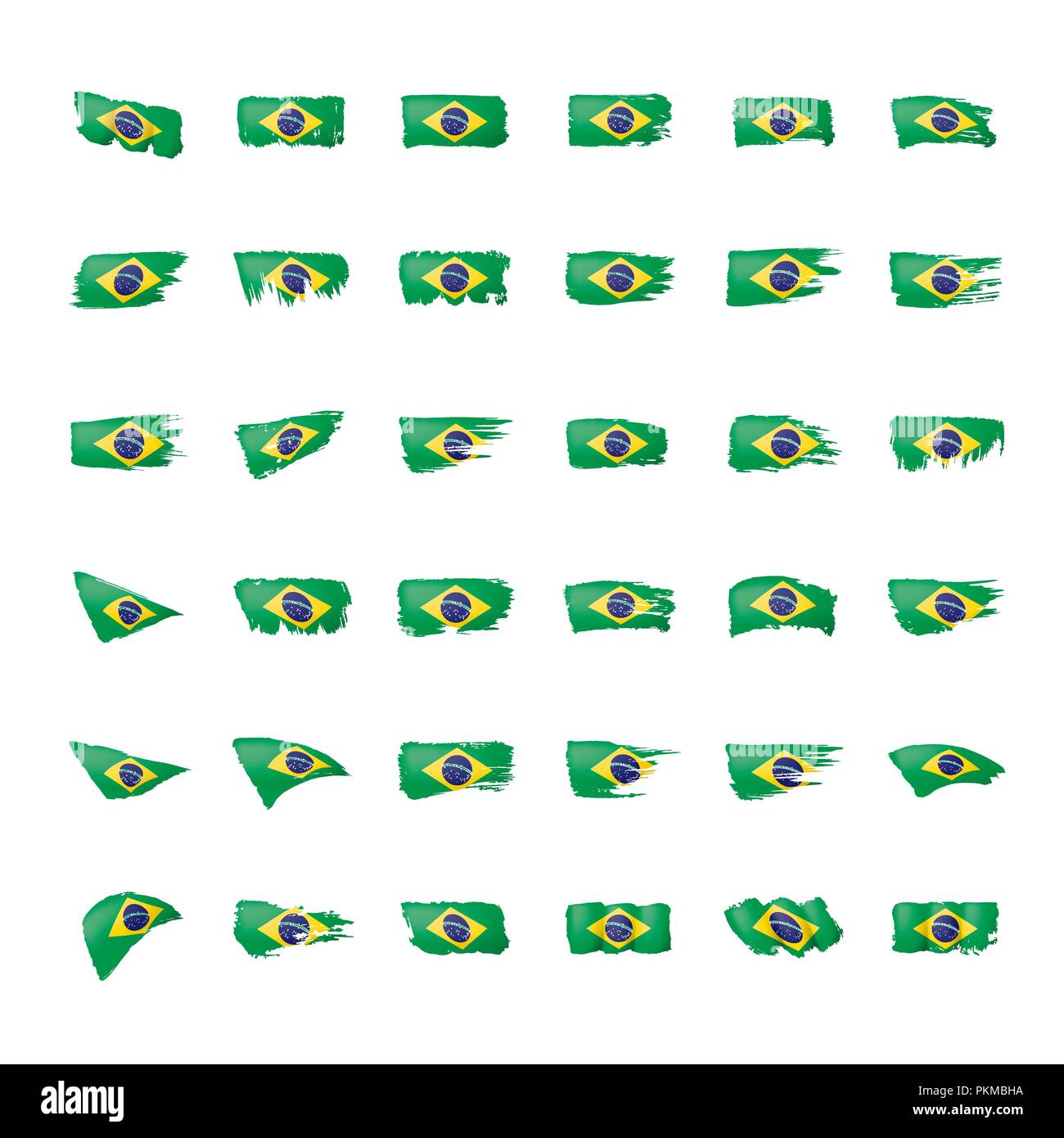 Brazil flag, vector illustration on a white background Stock Vector ...