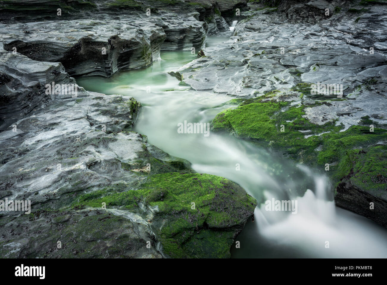 Surreal rock formations, Trebarwith Strand, Cornwall Stock Photo - Alamy