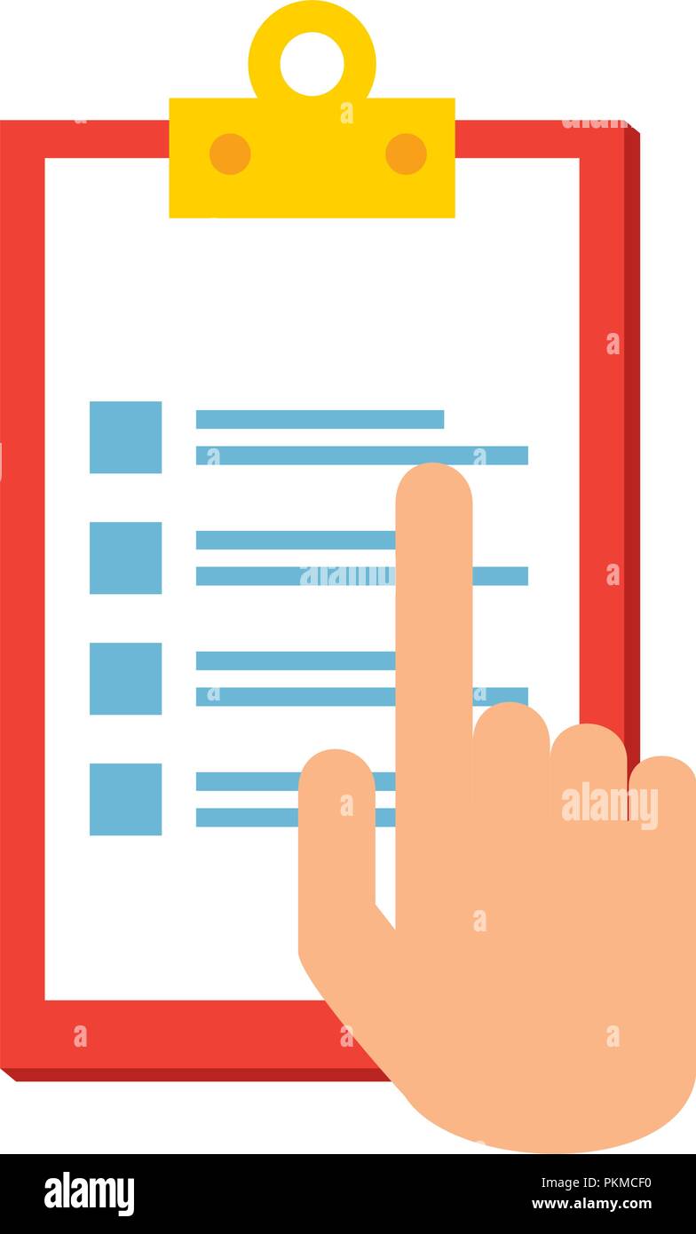 hand with checklist clipboard Stock Vector Image & Art - Alamy