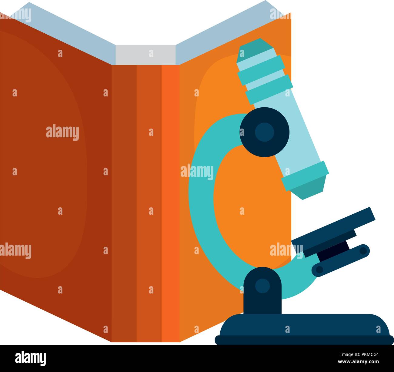 text book with microscope Stock Vector Image & Art - Alamy