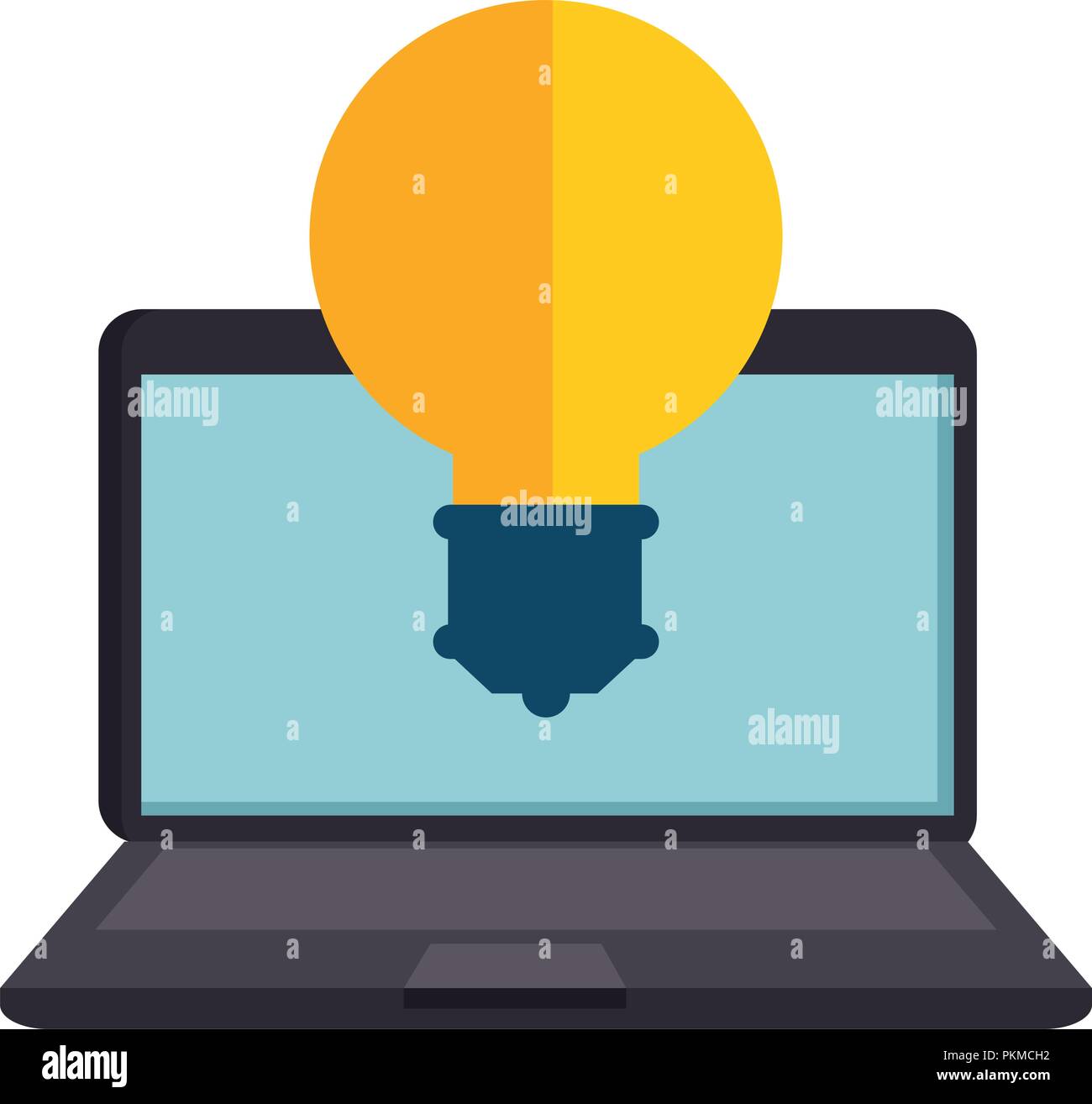 Laptop illumination Stock Vector Images - Alamy