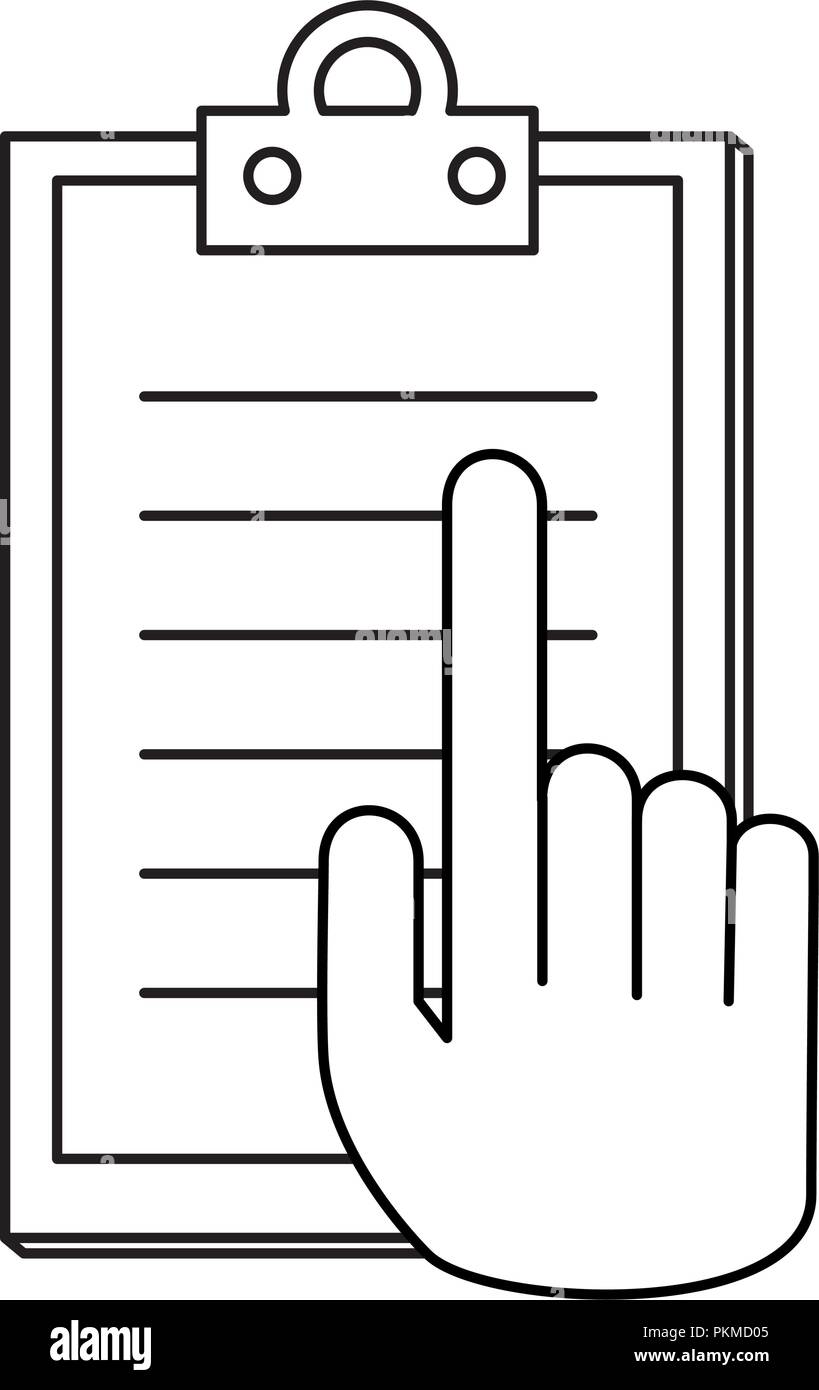 hand with checklist clipboard Stock Vector Image & Art - Alamy