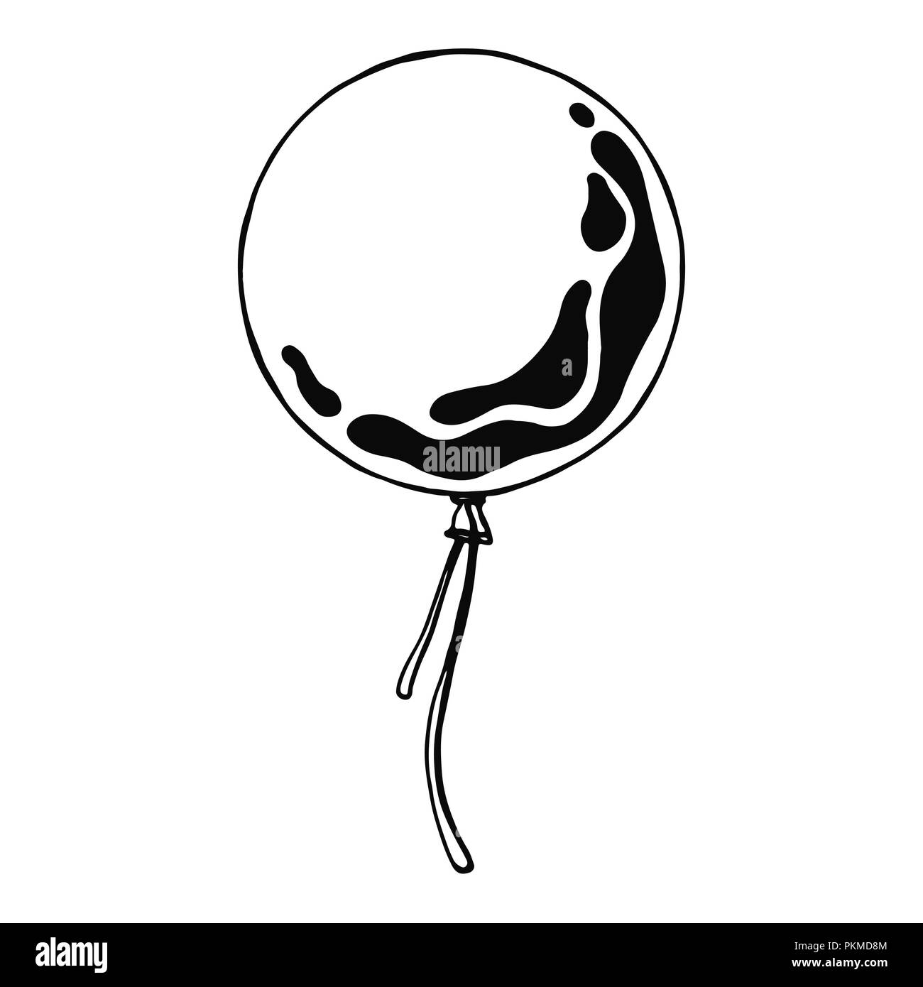 Sketch balloon. Hand drawn, isolated on a white background. Vector ...