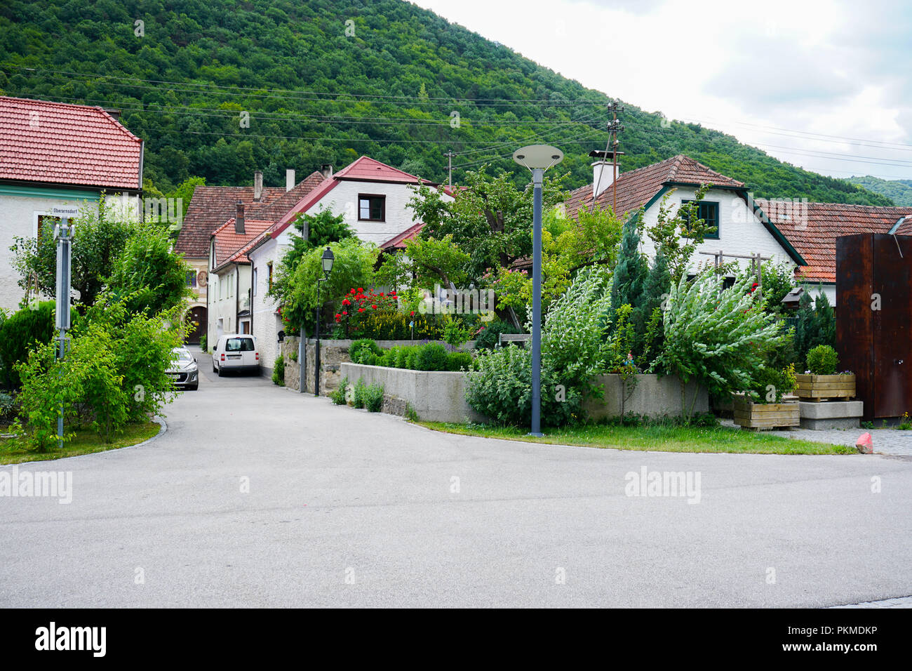 Austrian tower with red roof hi-res stock photography and images - Alamy