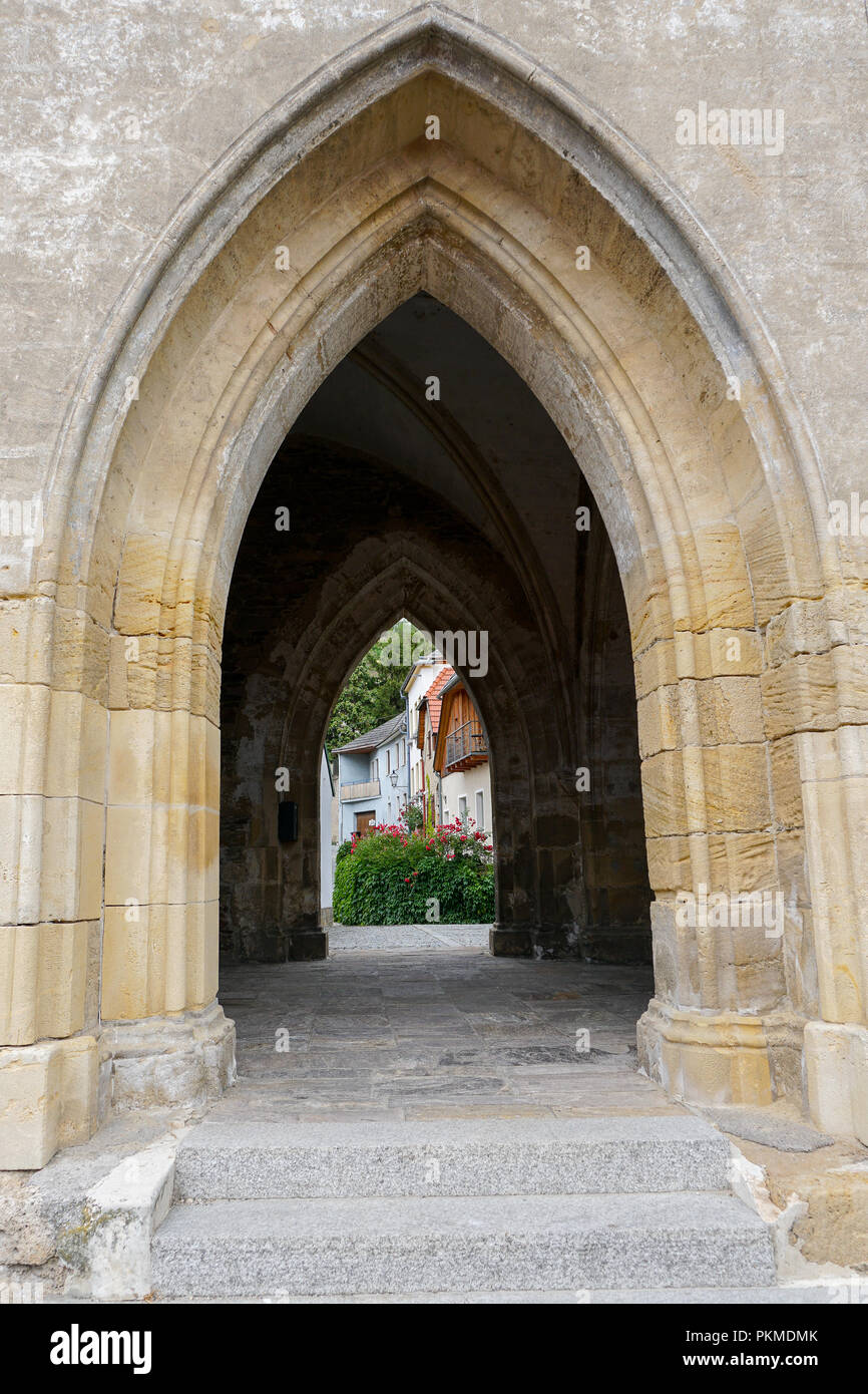 Historical attractions in Austria Gothic style arch Stock Photo - Alamy