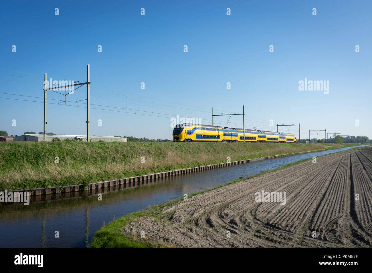 Lisse, Netherlands - 5 May 2018: The netherlands NS International train ...