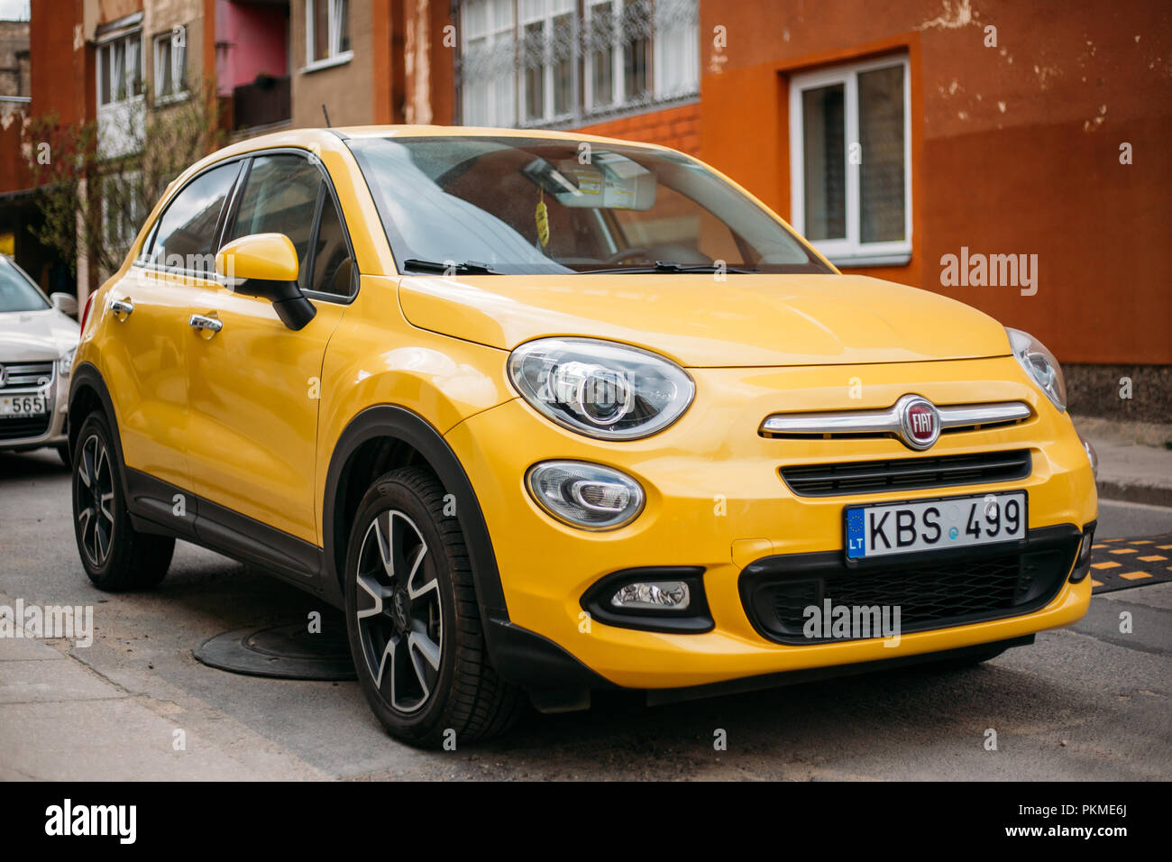 Yellow hatchback car hi-res stock photography and images - Alamy