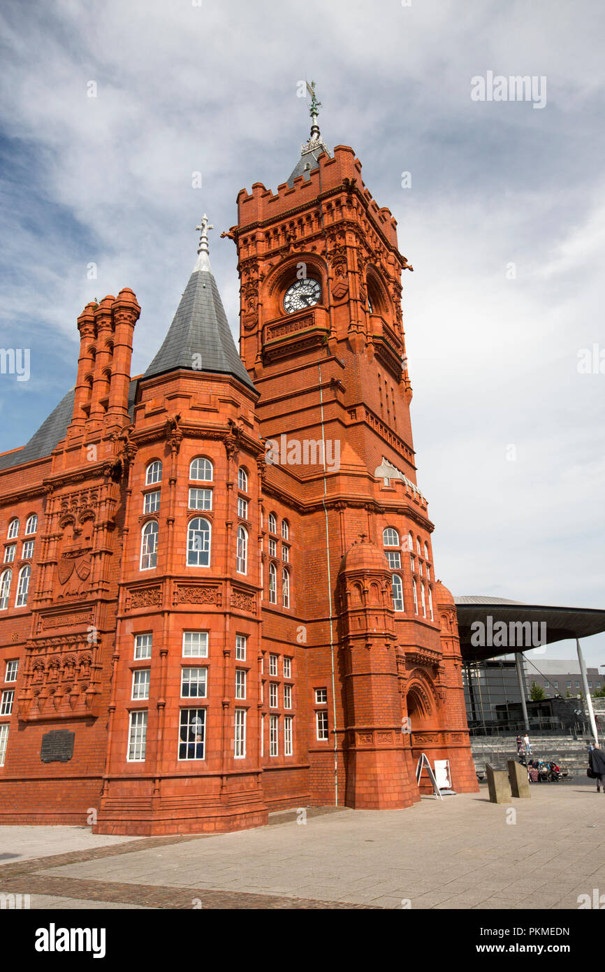 The old Bute Docks company building in Cardiff bay, Wales, UK Stock ...