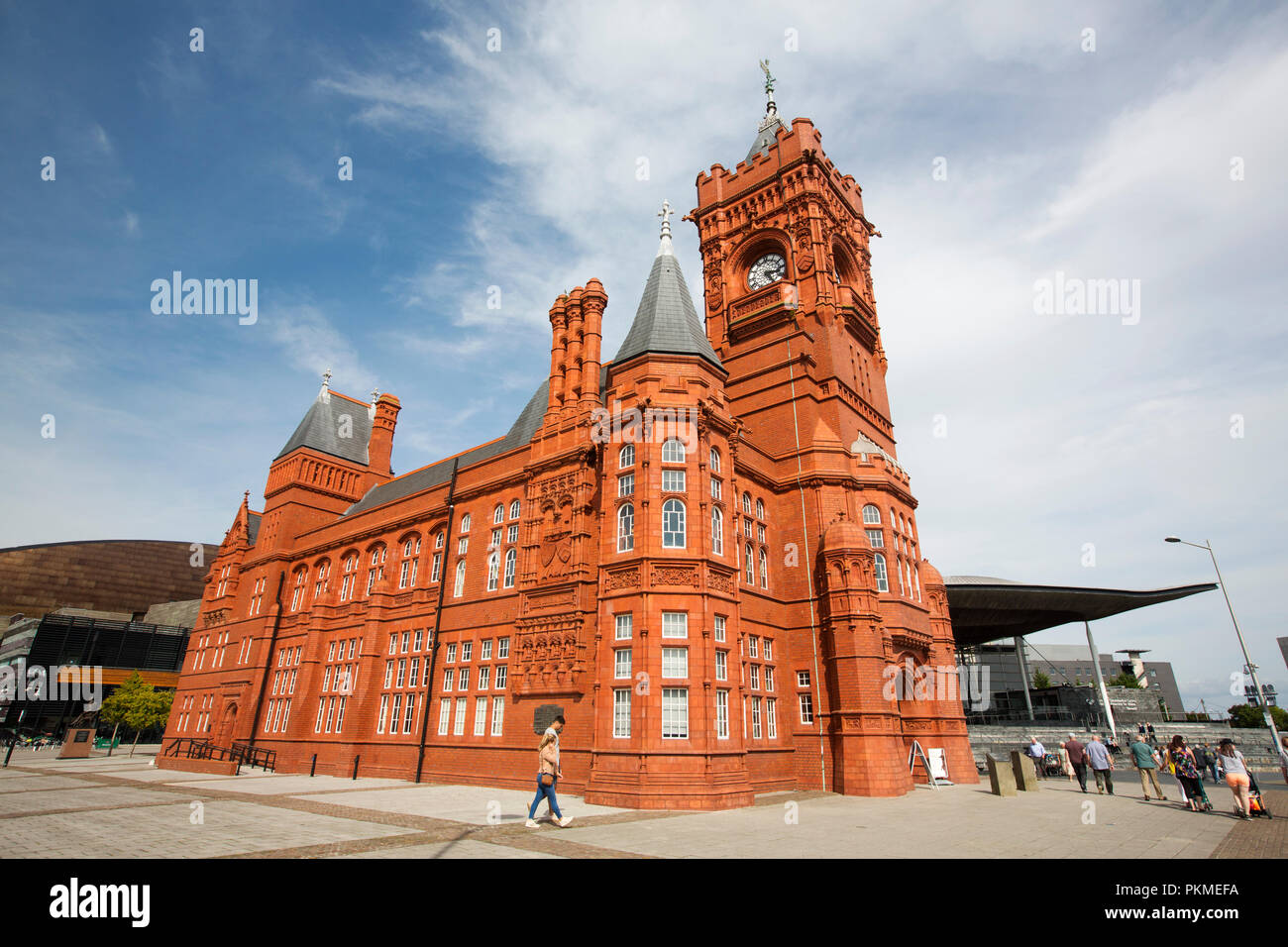 The old Bute Docks company building in Cardiff bay, Wales, UK Stock ...