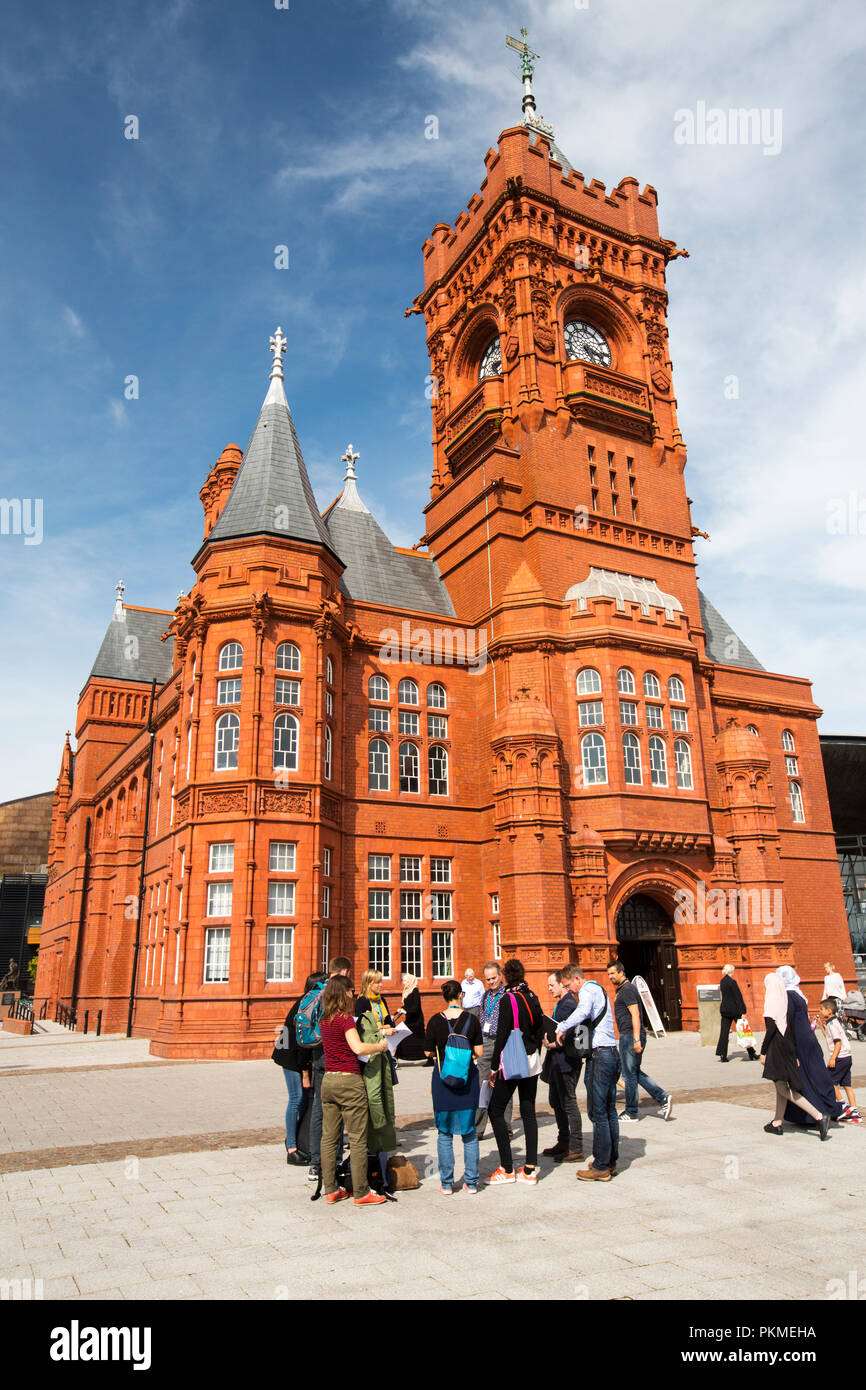 The old Bute Docks company building in Cardiff bay, Wales, UK Stock ...