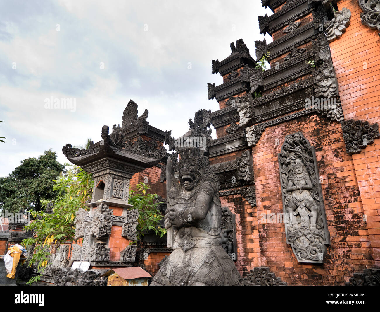 Hindu temple with statues of the gods on Bali island, Indonesia ...