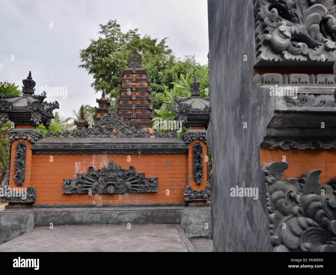 Hindu temple with statues of the gods on Bali island, Indonesia ...