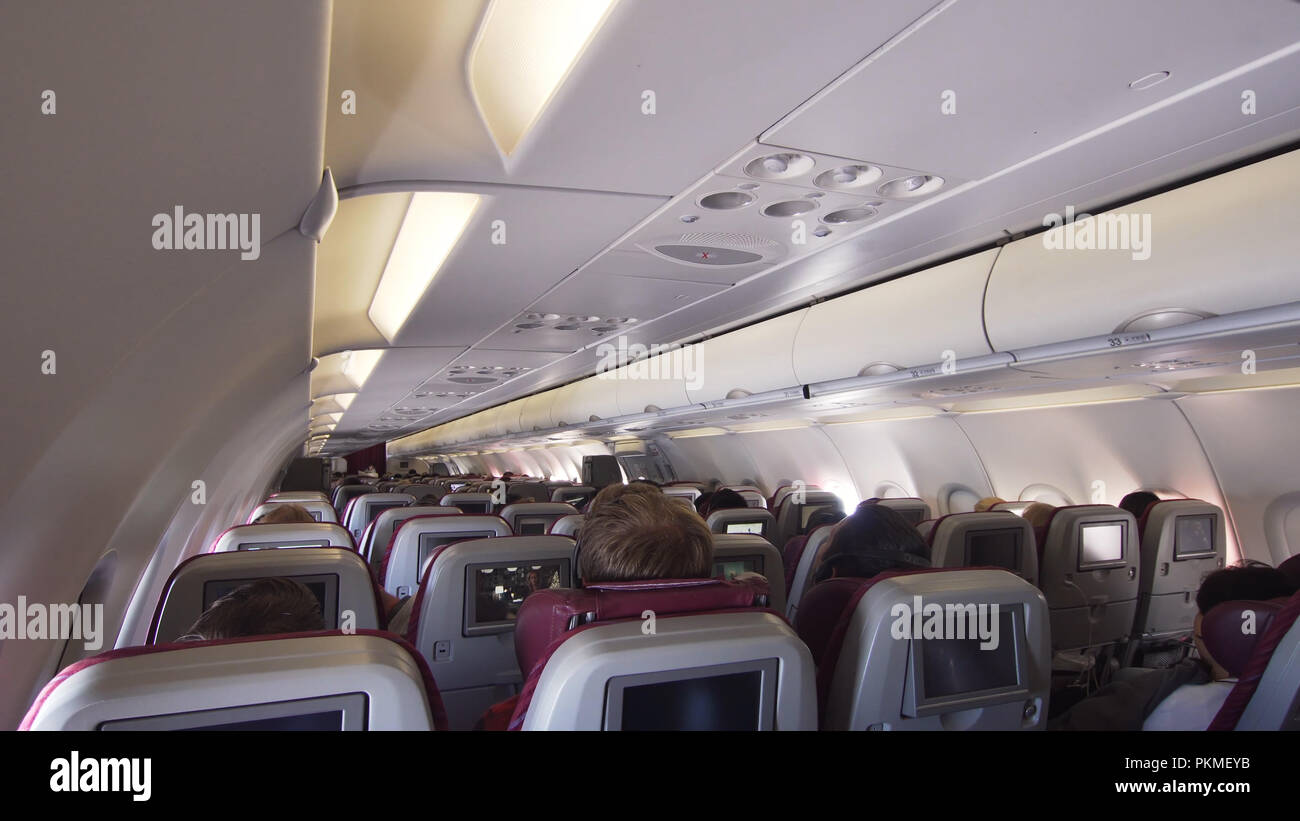 Row Airplane Cabin High Resolution Stock Photography and Images - Alamy