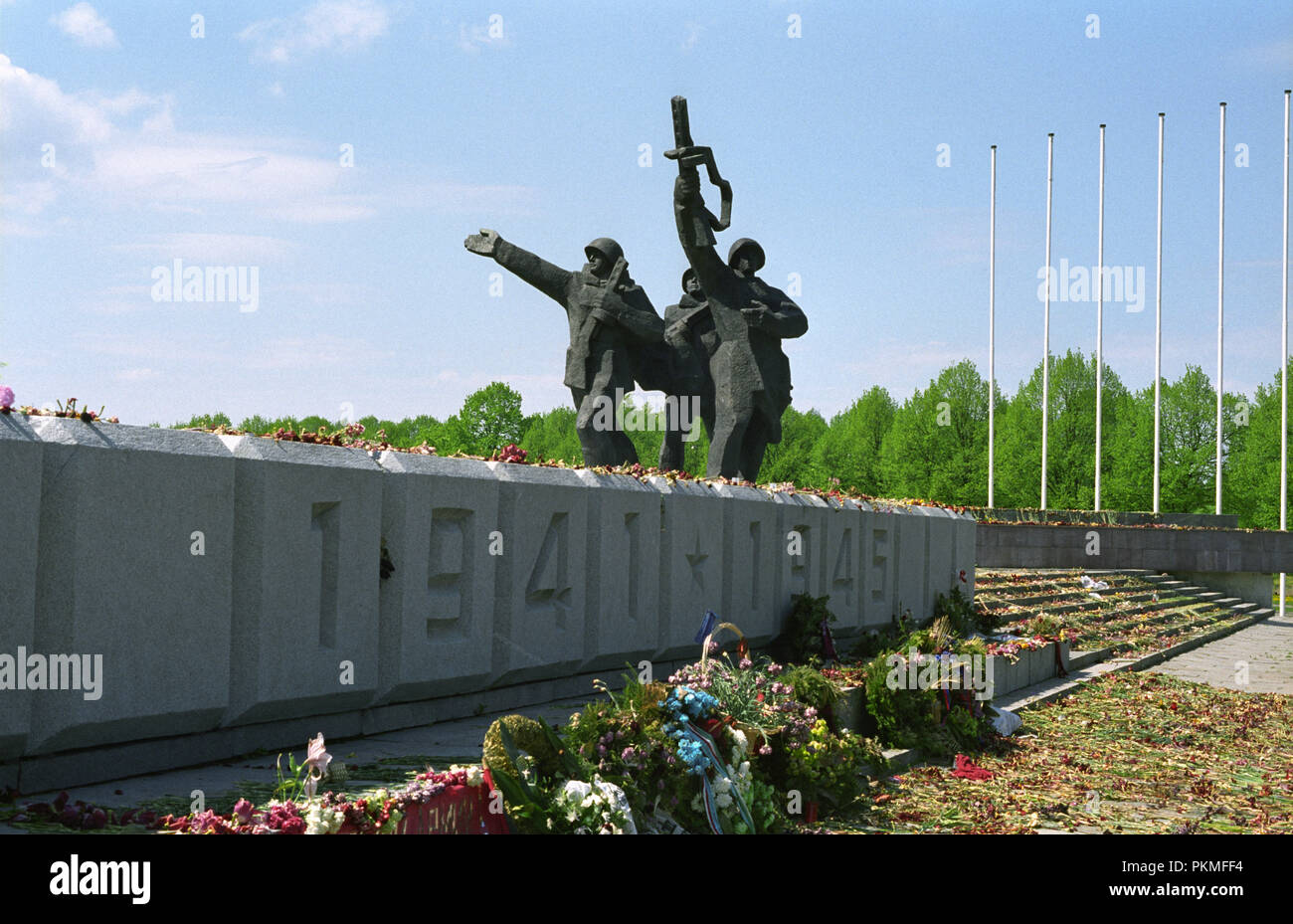 Soviet War Memorial in Riga Latvia May 2007 erected in 1985 to ...