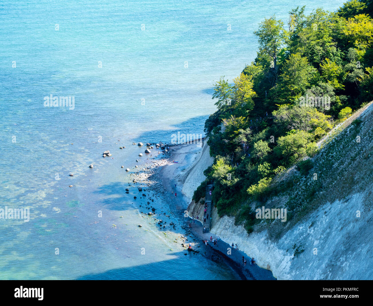 Tourists Walking, Møns Klint, Famous Chalk Cliffs, Island of Mons ...