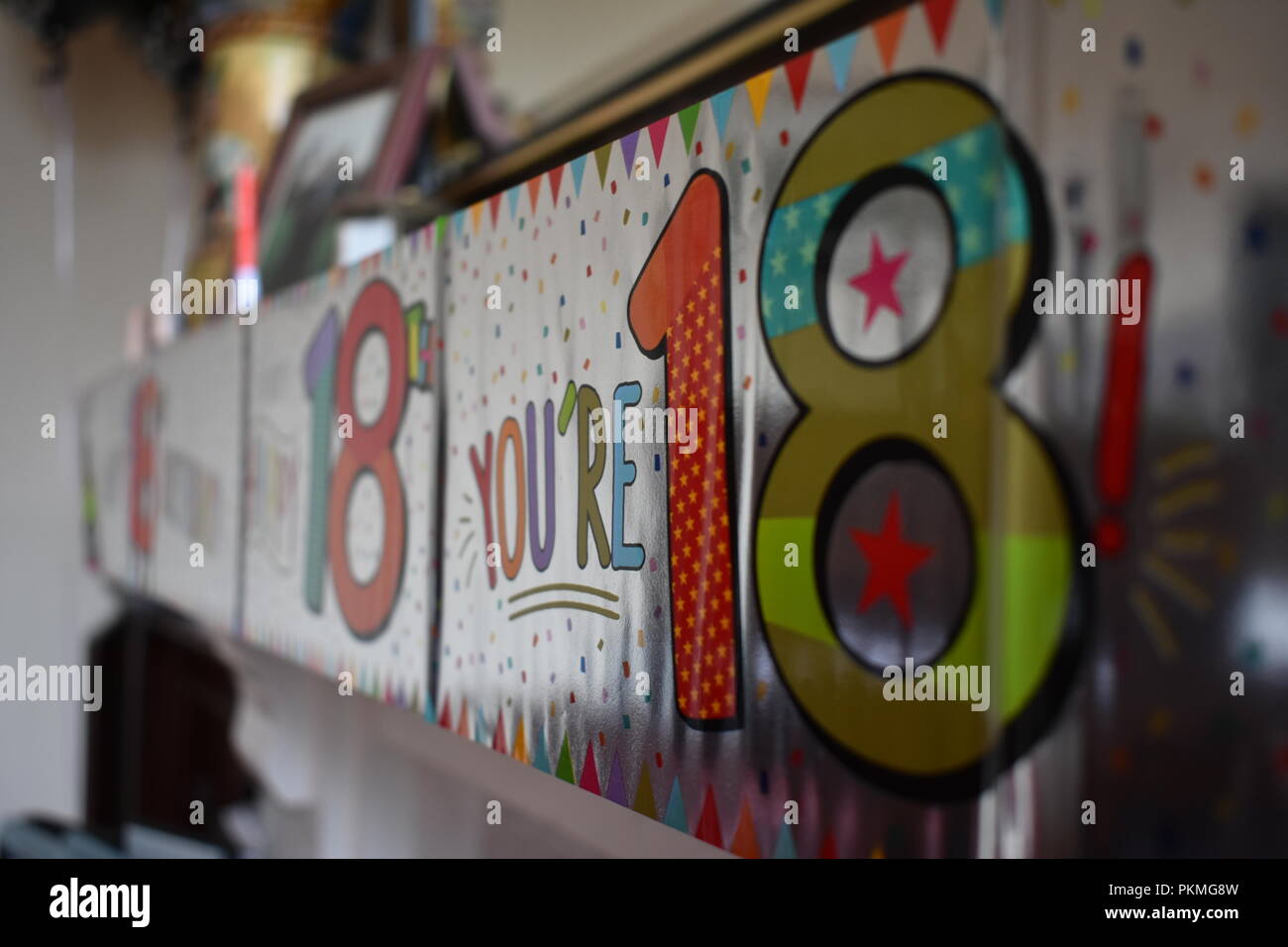 18 th birthday banner Stock Photo - Alamy