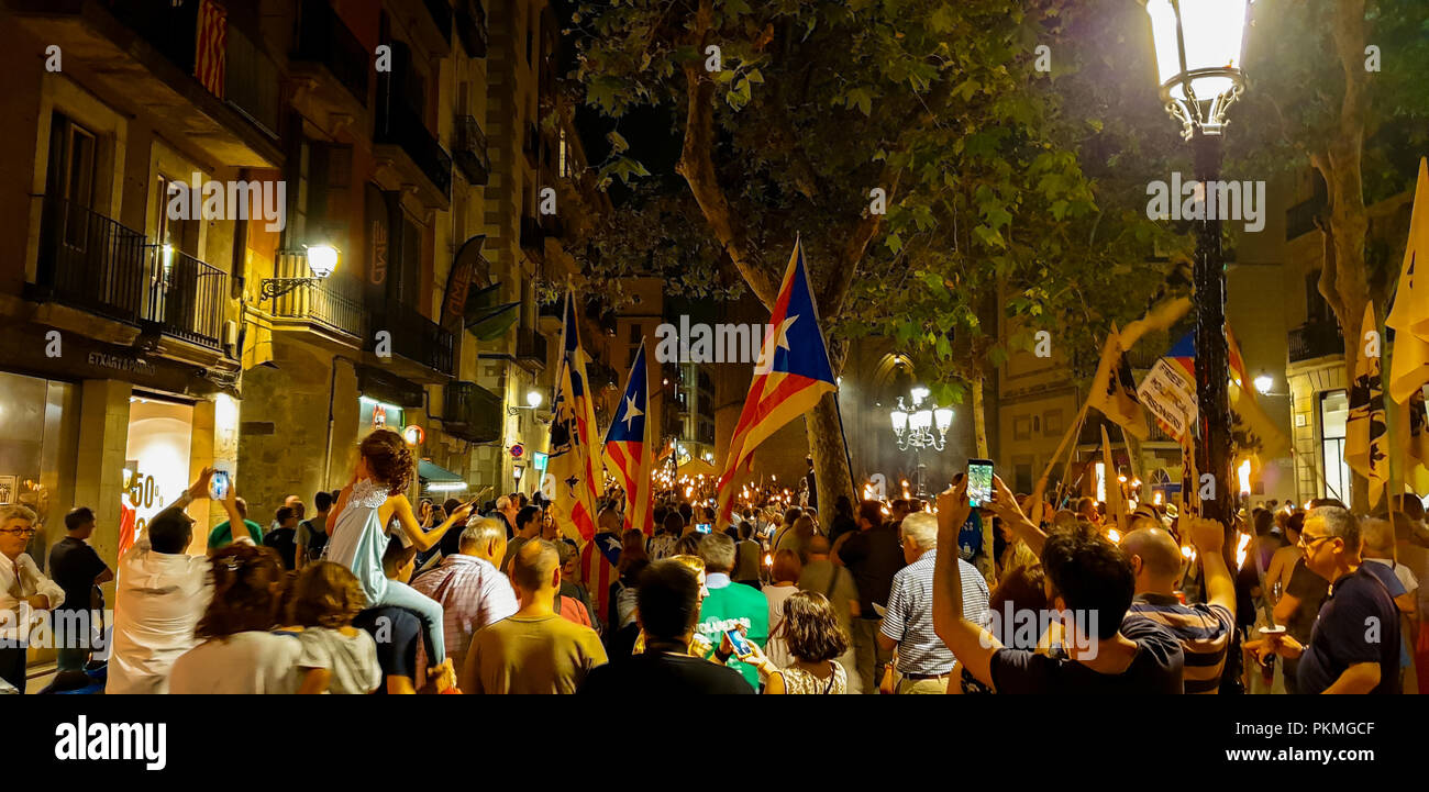 Barcelona,Catalunya,Spain, day of Catalunya festival Stock Photo - Alamy