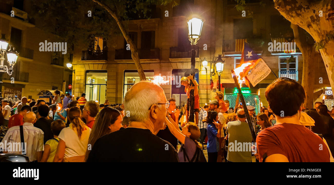 Barcelona,Catalunya,Spain, day of Catalunya festival Stock Photo - Alamy