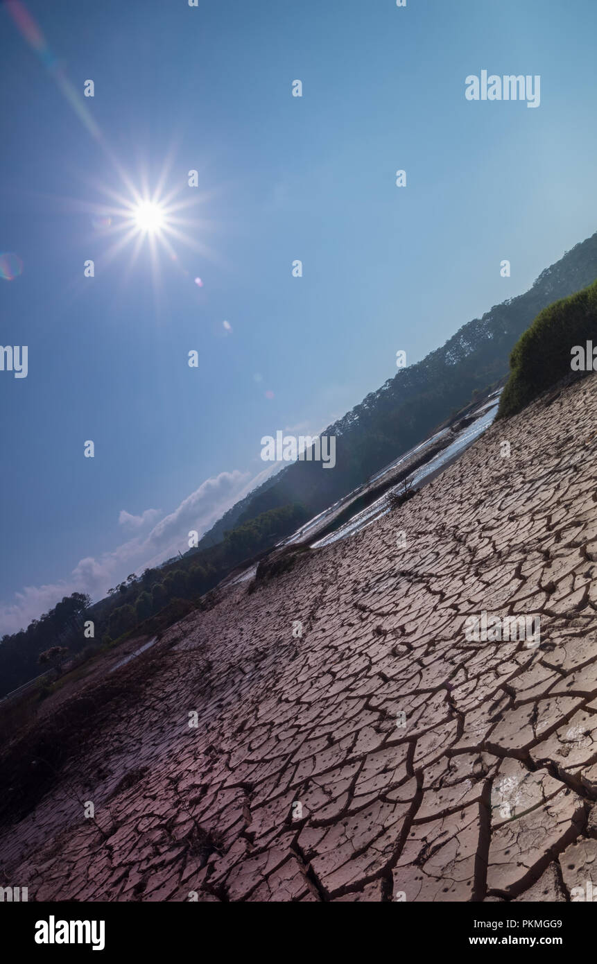 the impact of climate change, made dry land, water shortages Stock ...