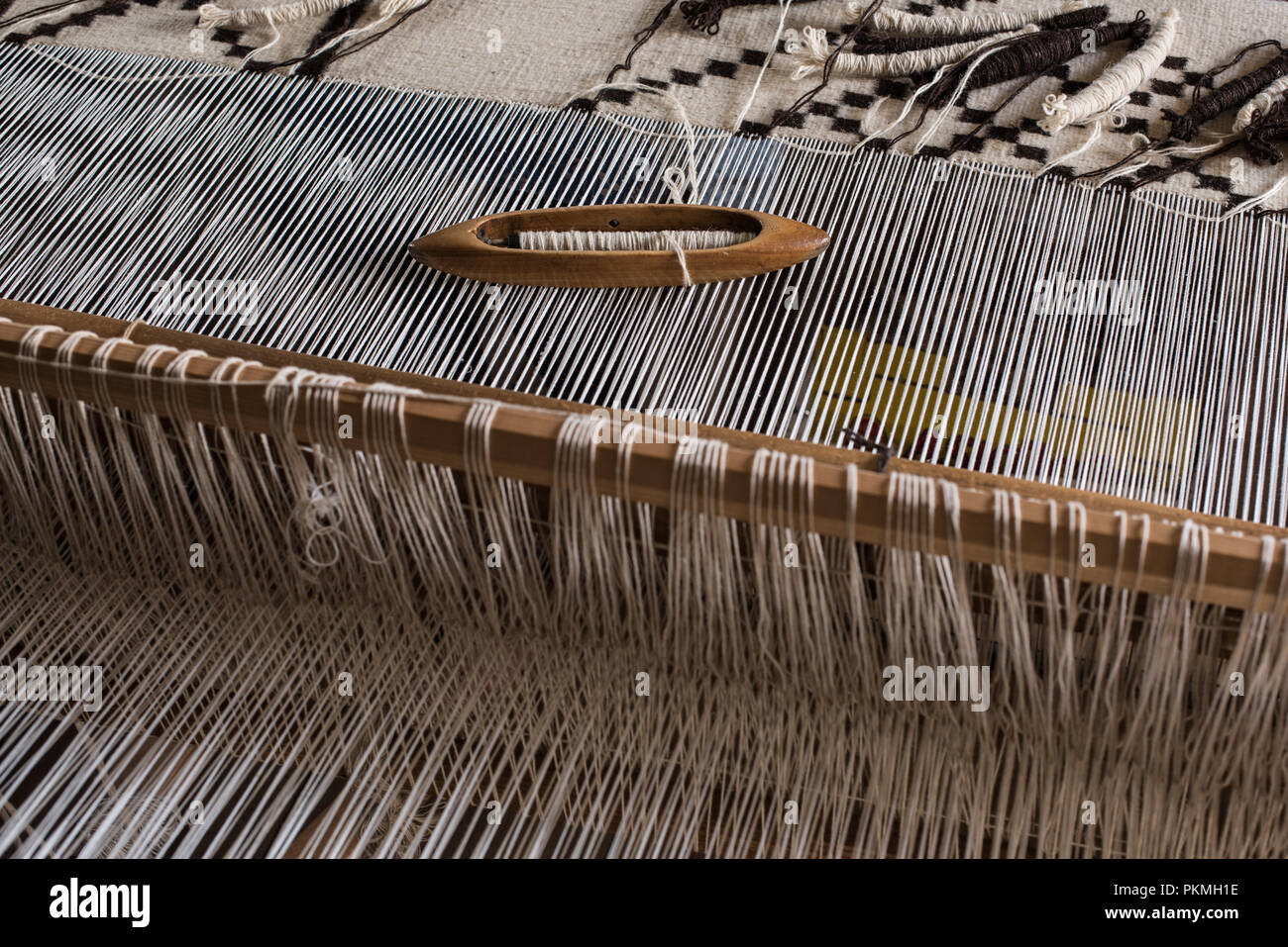 Hand spinning loom hi-res stock photography and images - Alamy