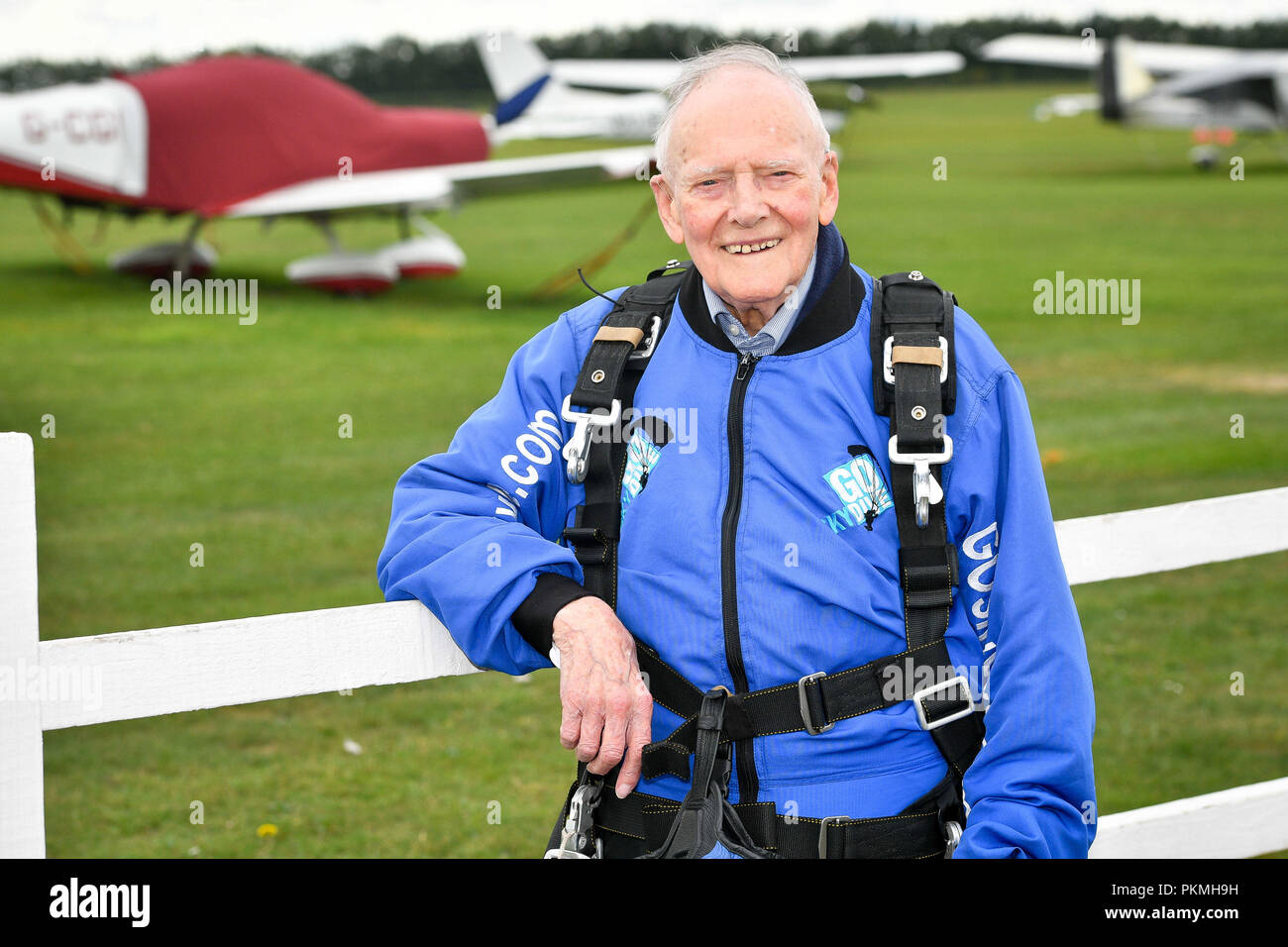 D-Day veteran Harry Read, 94, waits for his turn in the aircraft at Old ...