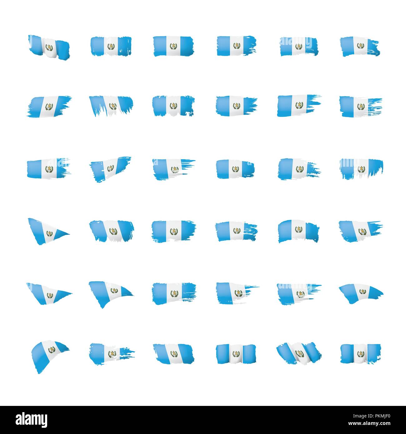 Guatemala flag, vector illustration on a white background Stock Vector ...