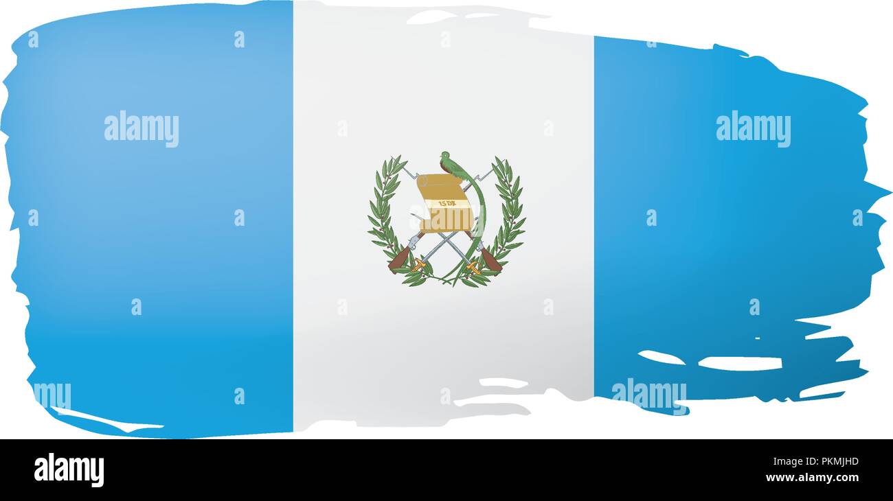 Guatemala flag, vector illustration on a white background Stock Vector ...