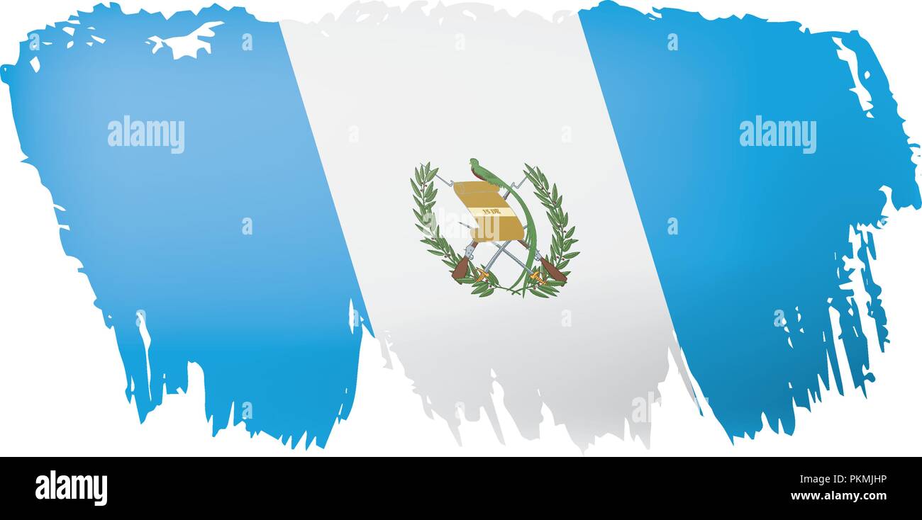Guatemala flag, vector illustration on a white background Stock Vector ...