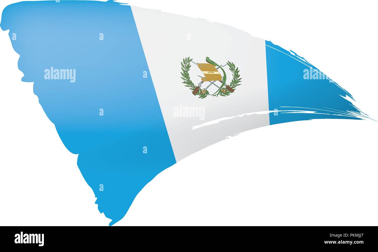Guatemala flag, vector illustration on a white background Stock Vector ...