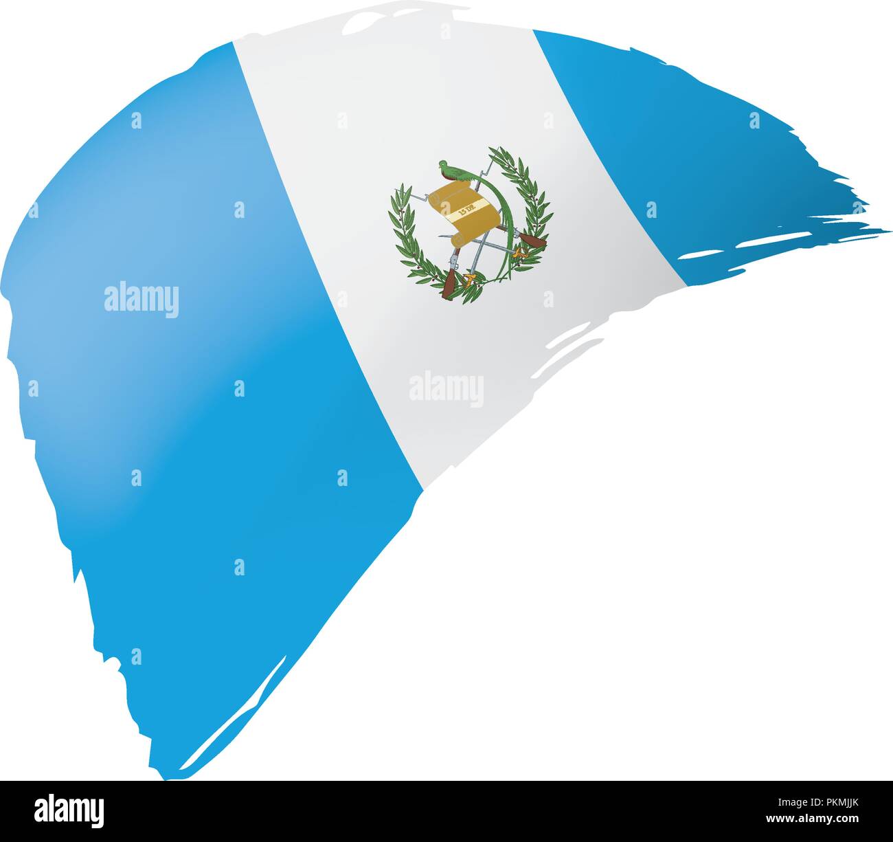 Guatemala flag, vector illustration on a white background Stock Vector ...