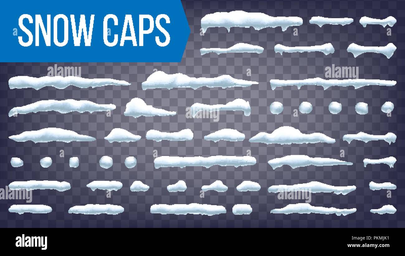 Snow Drift Vector. Winter Decoration Element. Realistic Snowdrift ...