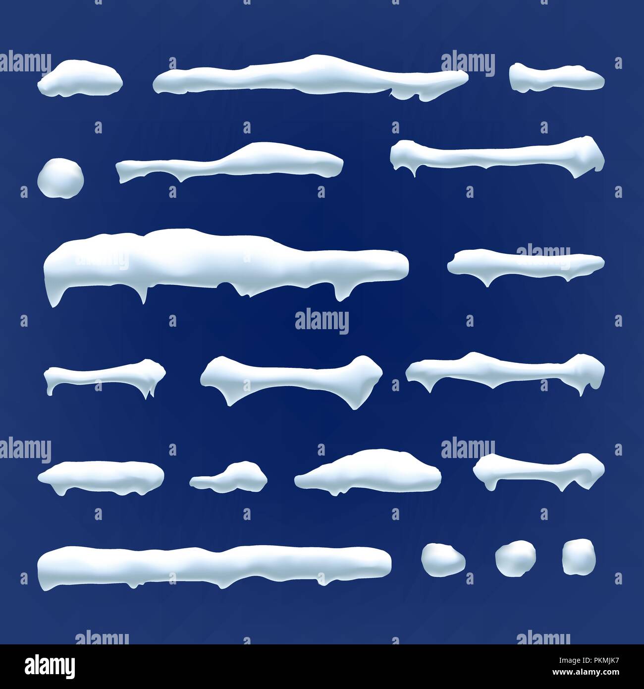 Snow Drift Vector. Snowballs, Snowdrift. New Year Winter Ice Element ...