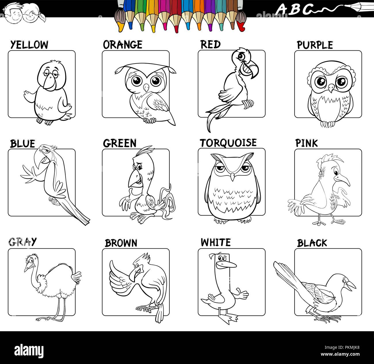 Basic animals coloring hi-res stock photography and images - Alamy