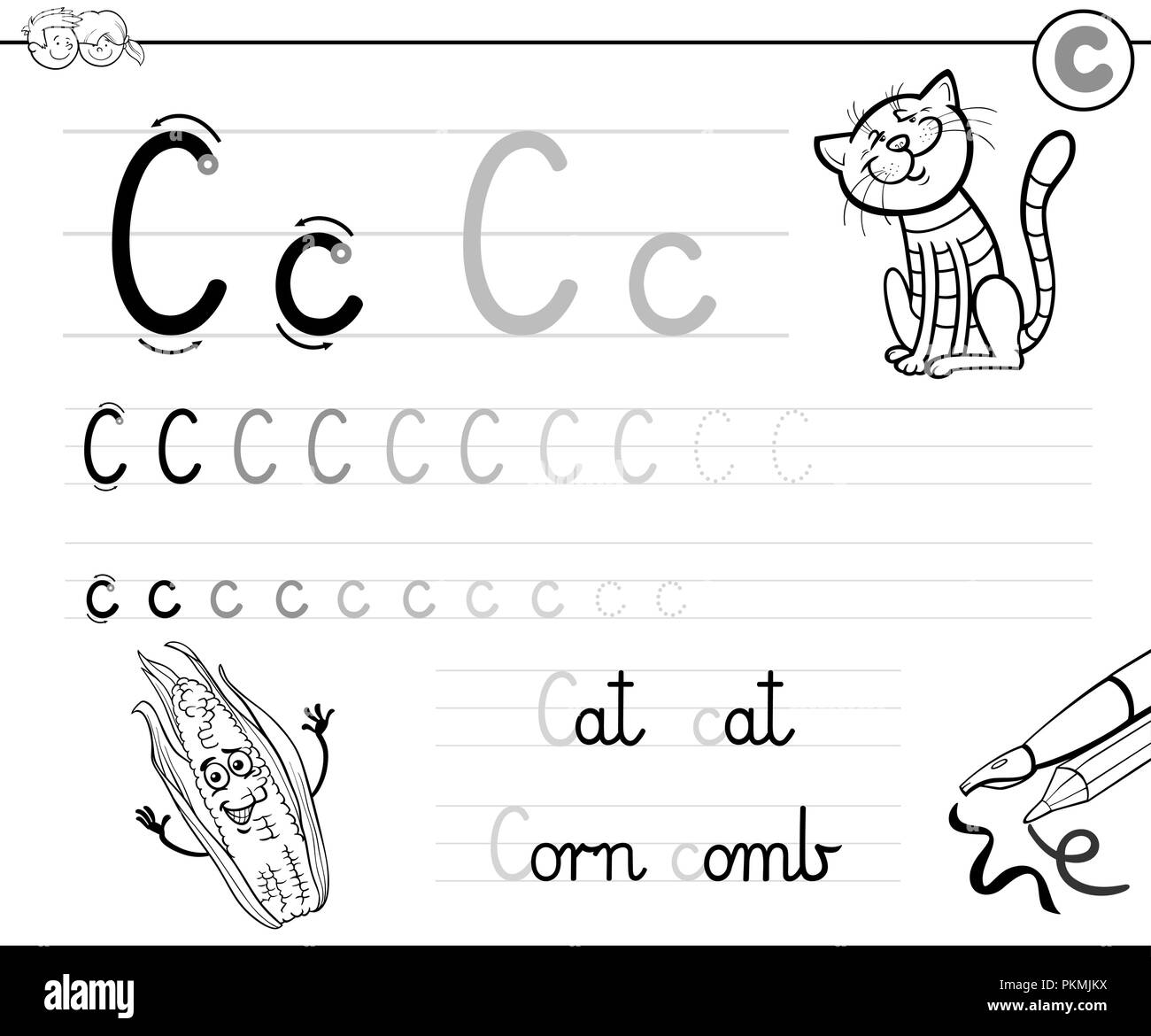 Literacy skills to children Black and White Stock Photos & Images - Alamy