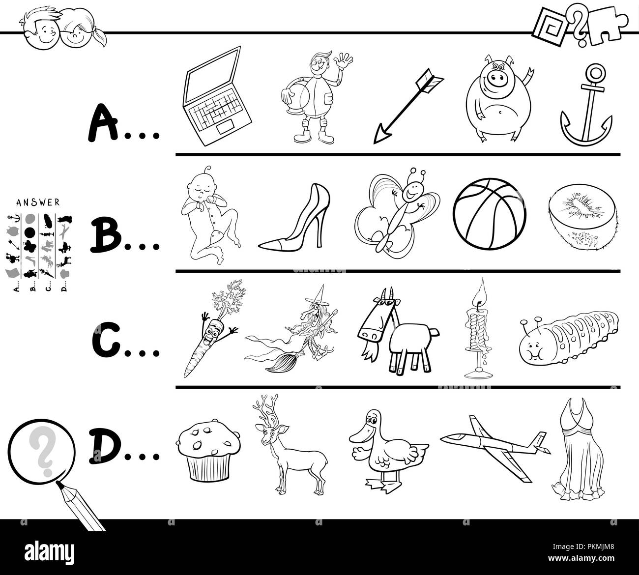 Elementary age b Stock Vector Images - Alamy