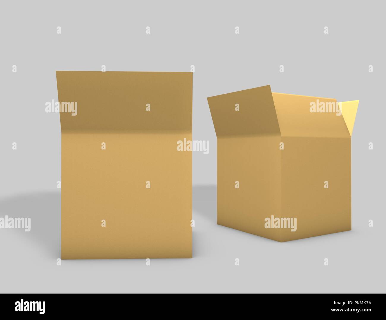 Carton box mock up Stock Photo - Alamy