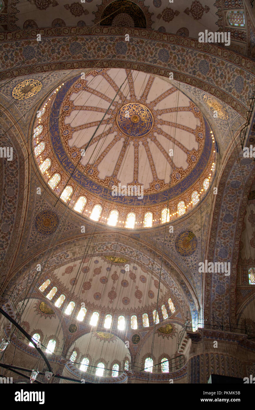 Inner view of dome in Ottoman architecture in, Istanbul, Turkey Stock ...