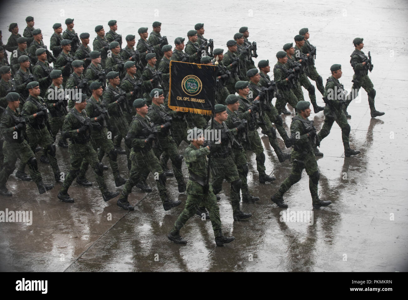 Mexico City, Mexico. 13th Sep, 2018. Military Servicemembers march to ...