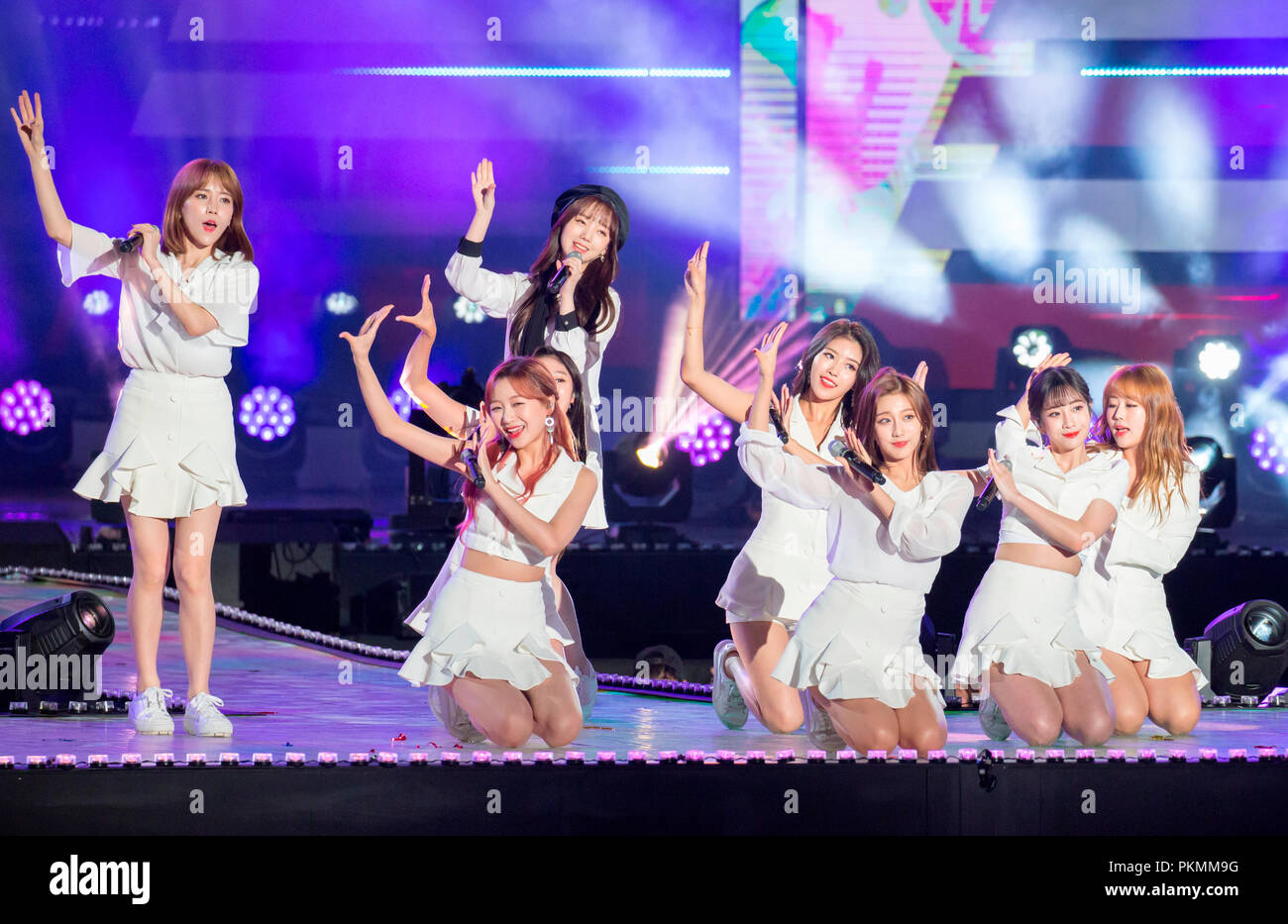 Lovelyz, Sep 8, 2018 : South Korean girl group Lovelyz performs at the ...
