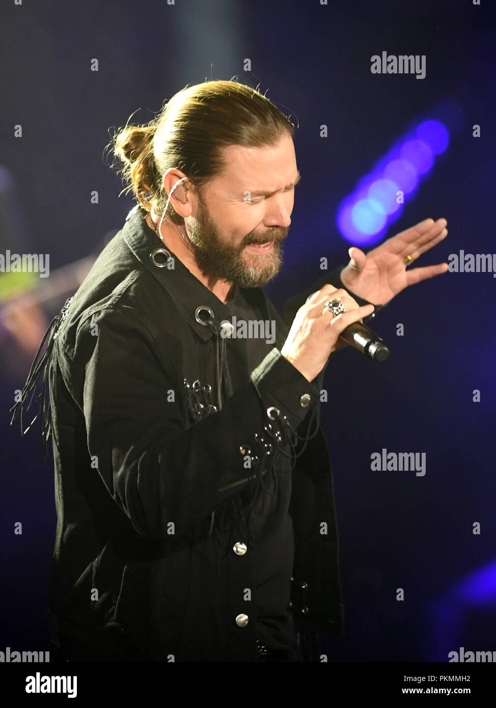 13 September 2018, Baden-Wuerttemberg, Baden-Baden: Singer Rea Garvey performing during the ...