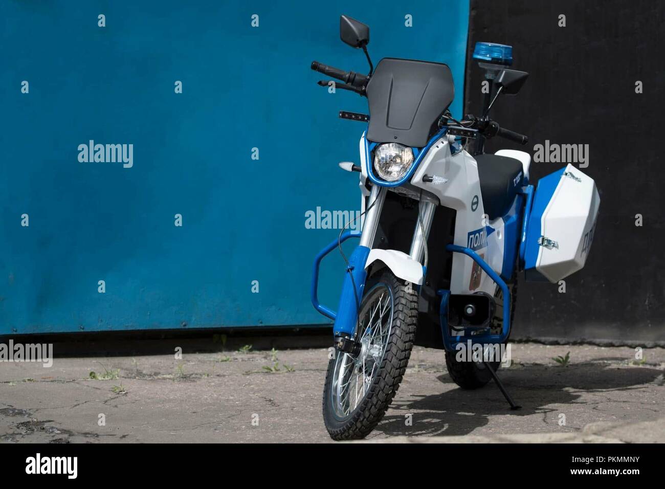 Russia. 13th Sep, 2018. Electro motorcycle IZH Pulsar in detail by ...