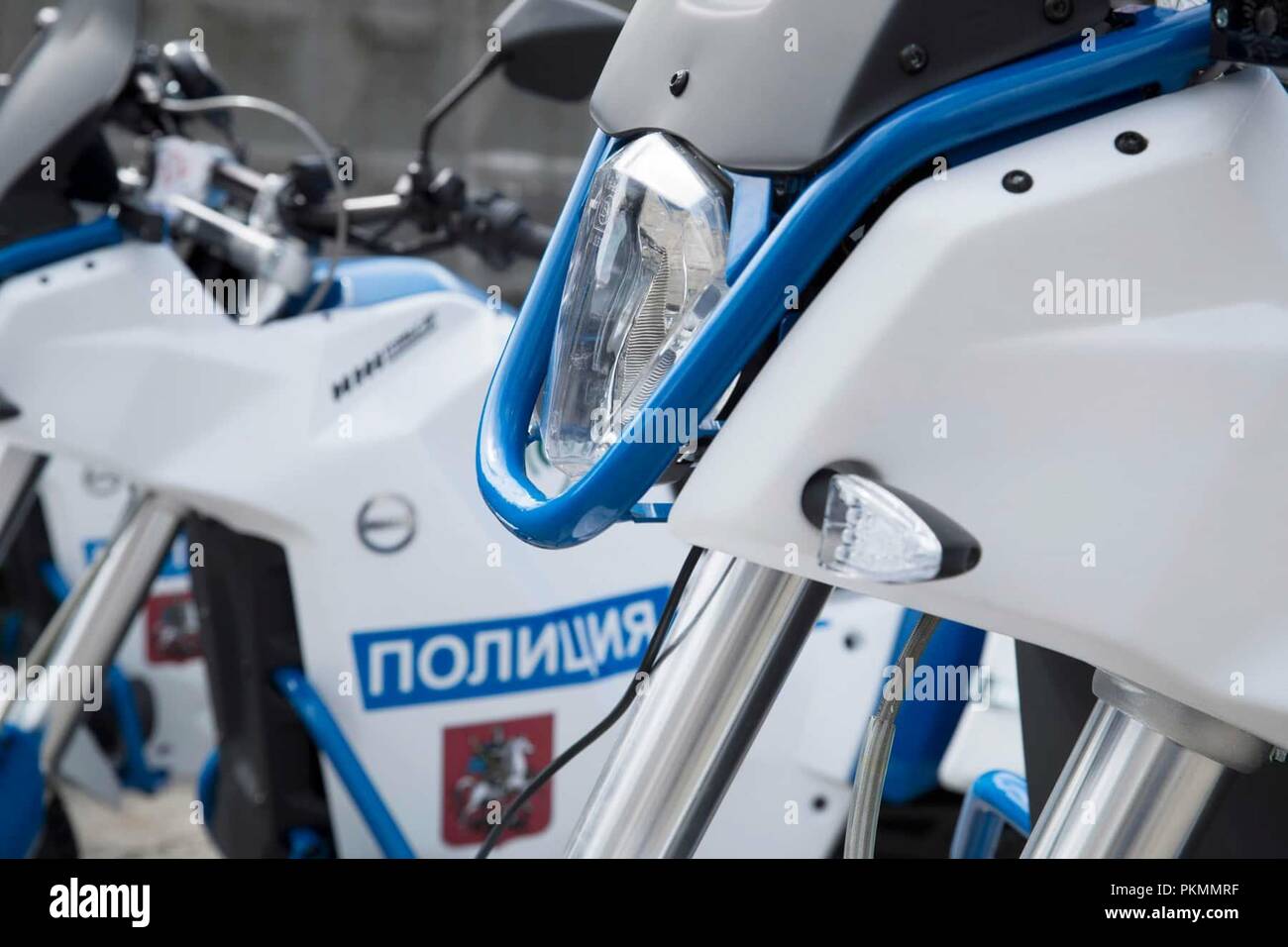 Russia. 13th Sep, 2018. Electro motorcycle IZH Pulsar in detail by ...