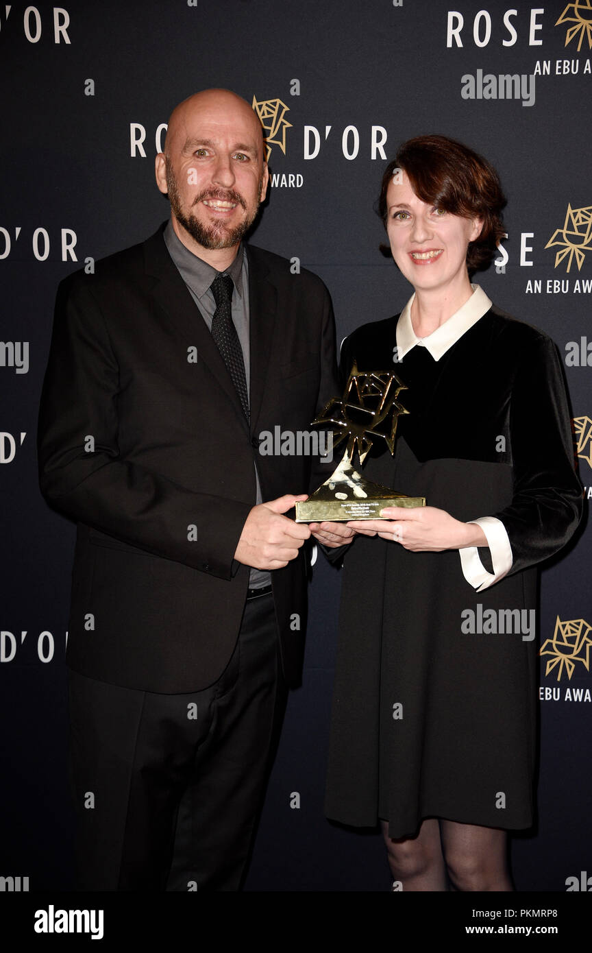 Jeff Tudor and Adrienne Liron attending the 57th Rose d'Or Award at ...