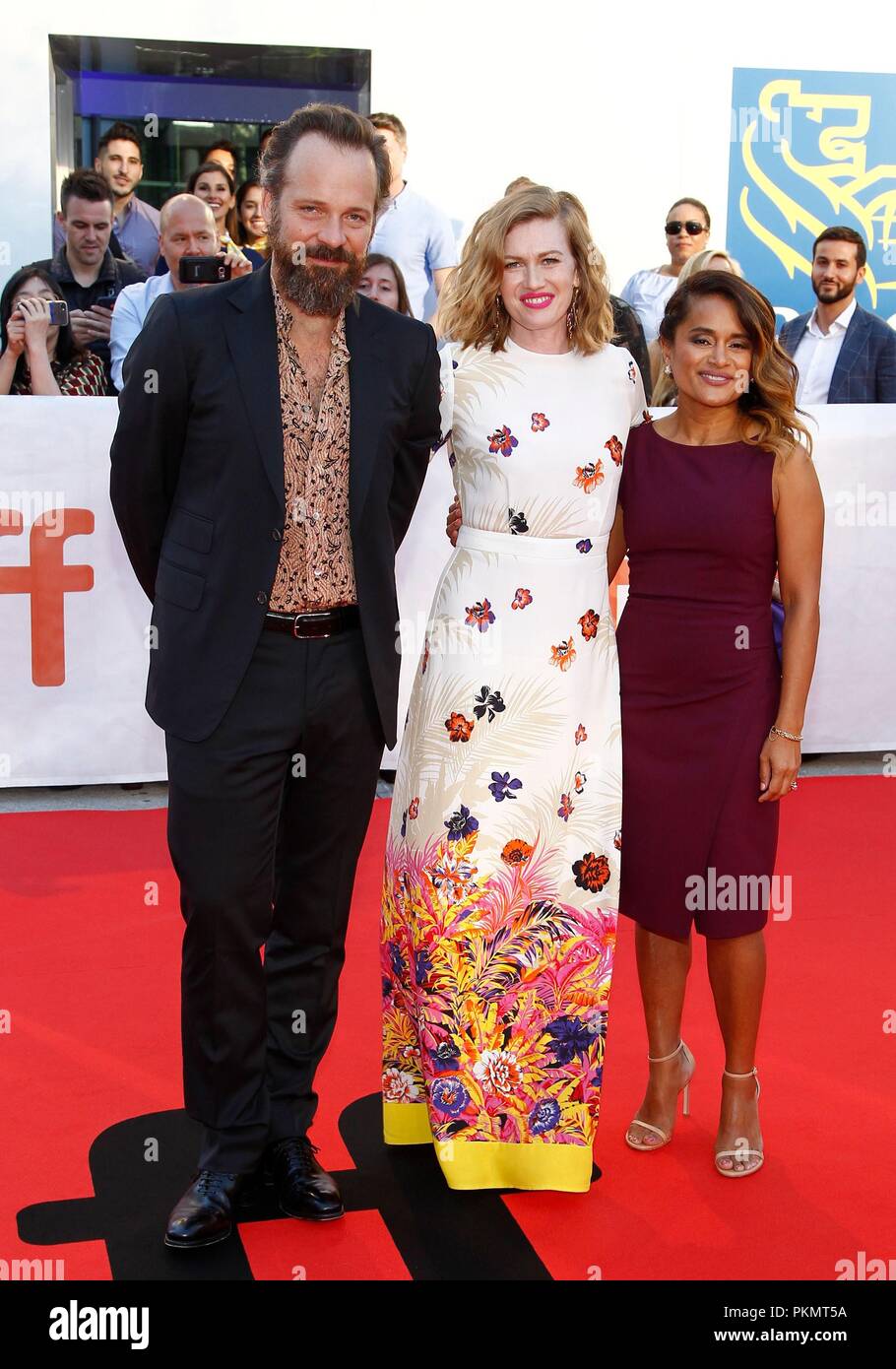 Toronto, ON. 13th Sep, 2018. Peter Sarsgaard, Veena Sud, Mireille Enos ...