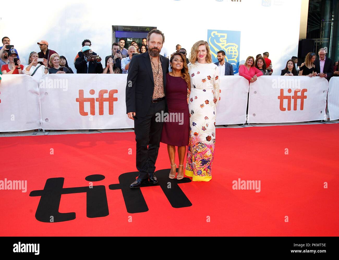 Toronto, ON. 13th Sep, 2018. Peter Sarsgaard, Veena Sud, Mireille Enos ...