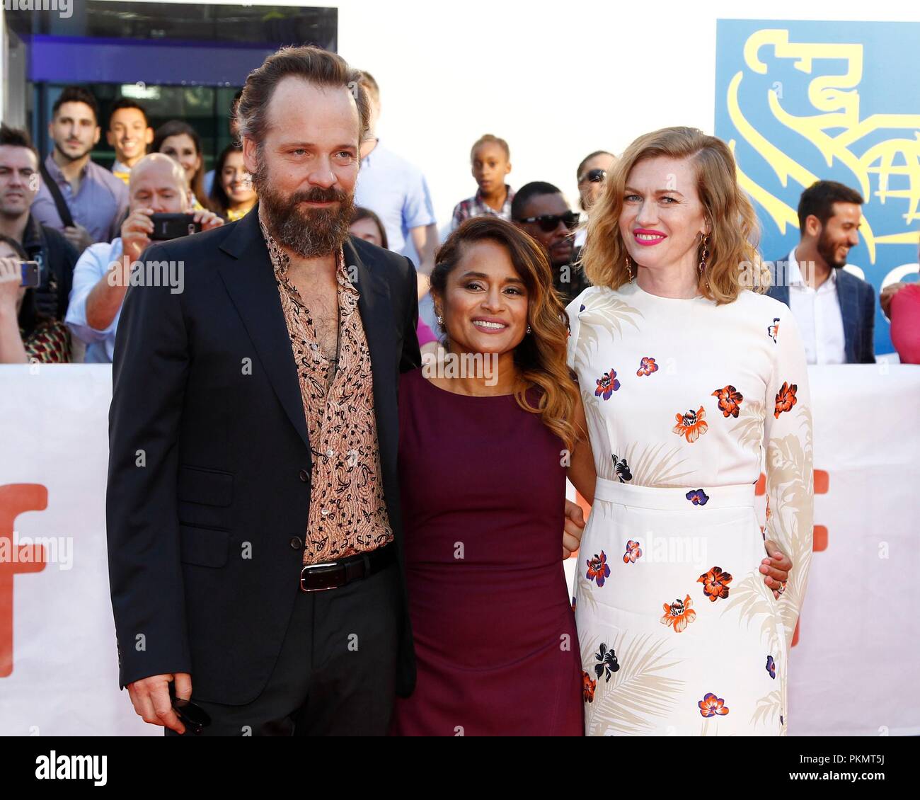 Toronto, ON. 13th Sep, 2018. Peter Sarsgaard, Veena Sud, Mireille Enos ...